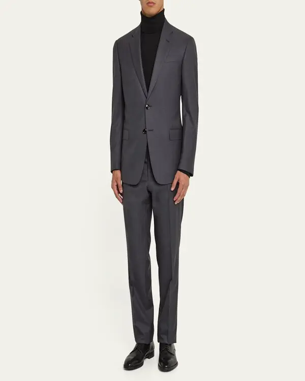 Giorgio Armani Mne's Basic Wool Two-piece Suit