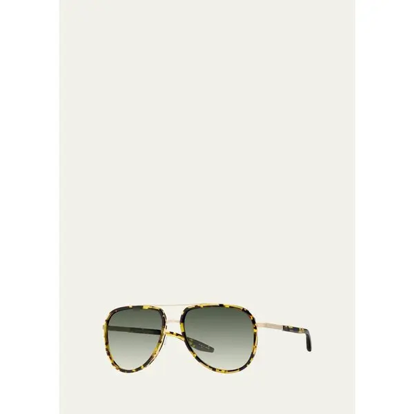 Barton Perreira Cani Aviator Sunglasses - Green