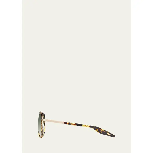 Barton Perreira Cani Aviator Sunglasses - Green