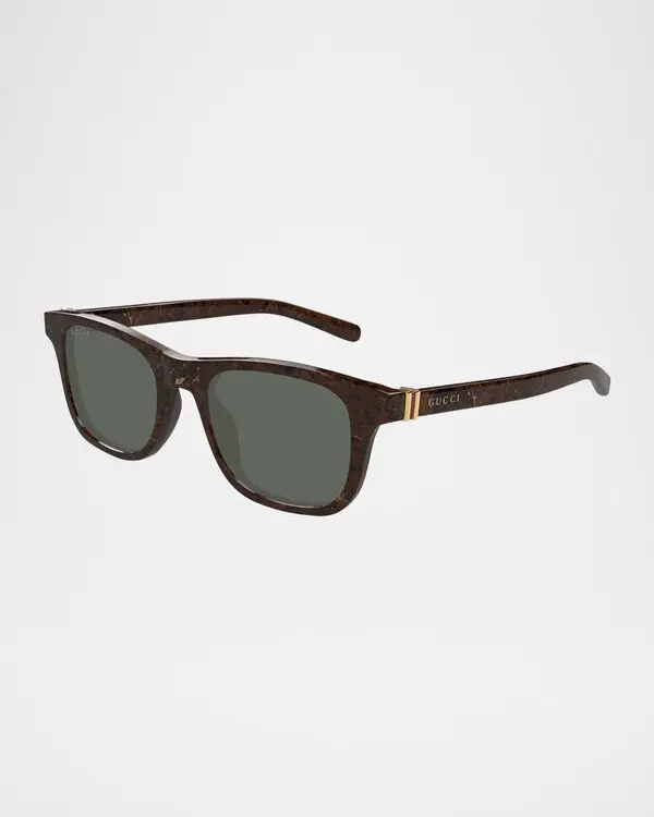 Gucci Patterned Sunglasses - Shiny Dark Brown Radica