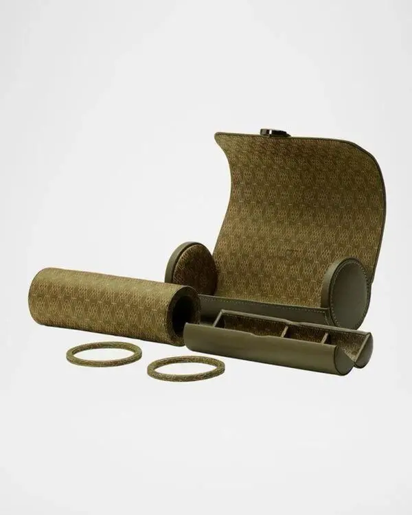 Wolf Earth Triple Watch Roll - Olive