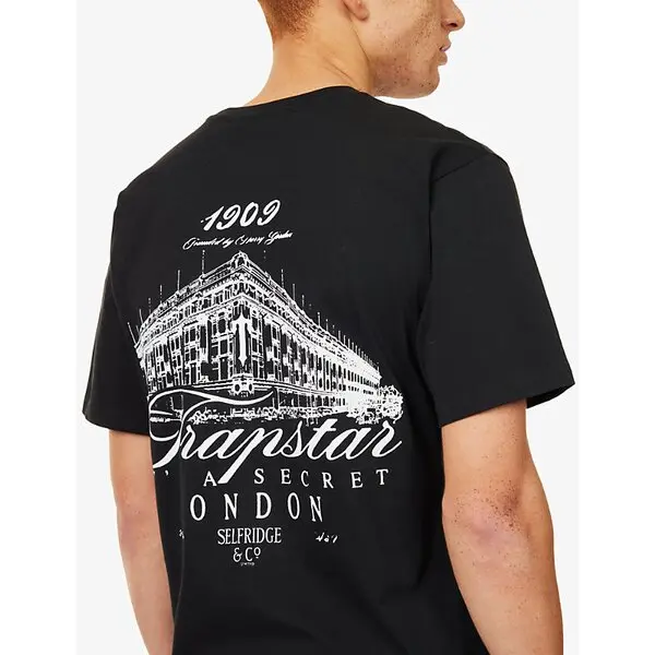 Trapstar X Graphic-Print Cotton T-Shirt In Black - 50% Off