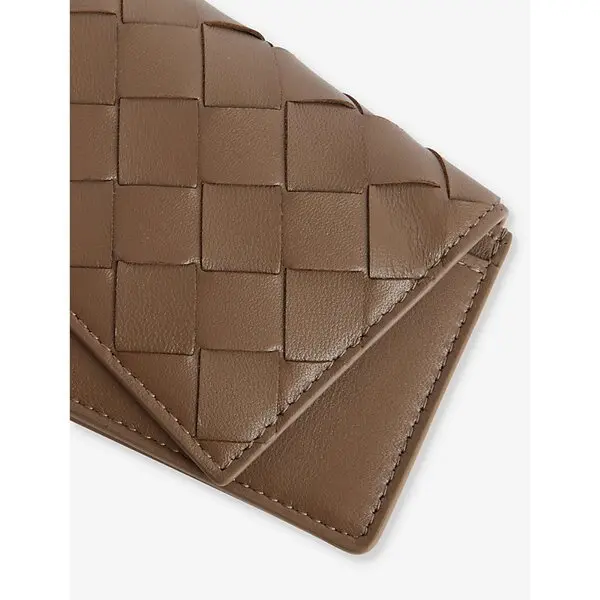 Bottega Veneta Intrecciato Business Leather Card Holder - Pinecone-gold