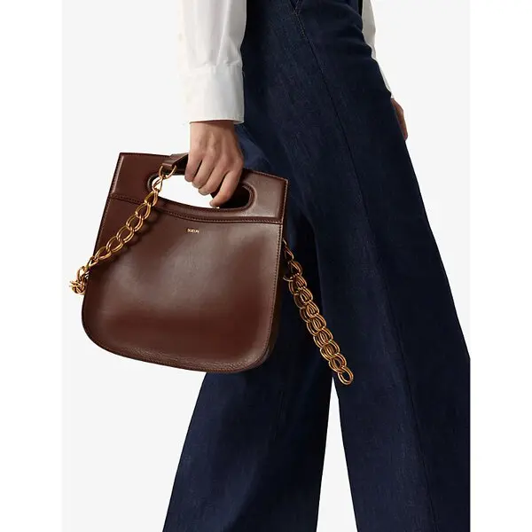 Soeur Cheri Leather Tote Bag - Brown