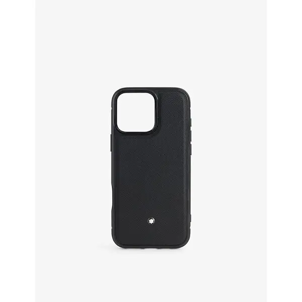 Montblanc Sartorial Iphone 16 Pro Max Leather Phone Case - Black