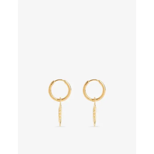 RACHEL JACKSON Electric Goddess 22ct -plated Sterling Silver Hoop Earrings