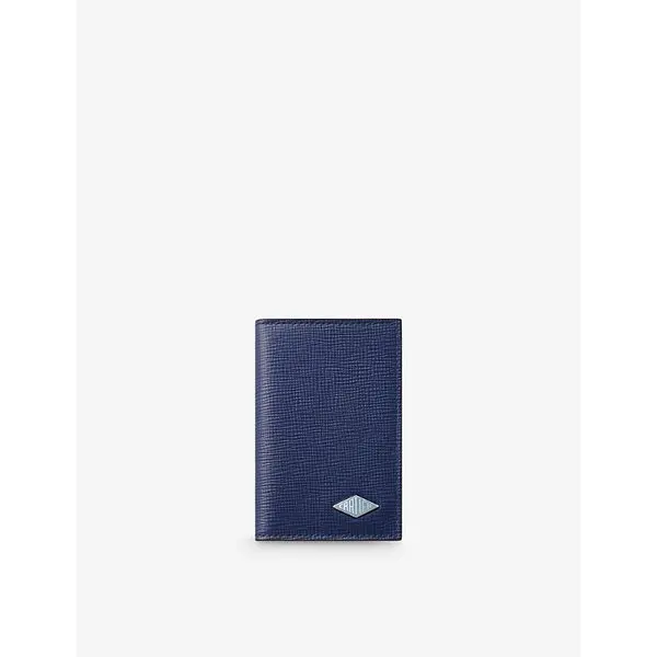 CARTIER Losange Logo-plaque Leather Card Holder - Blue