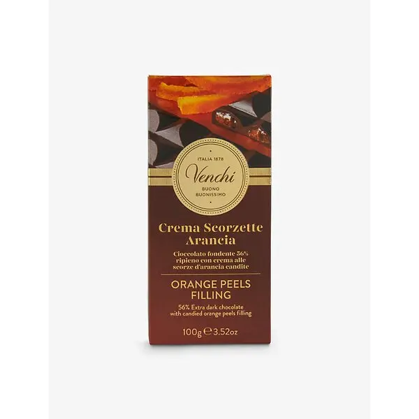 VENCHI Orange-peel 56% Extra Dark Chocolate Bar 100g - One-color