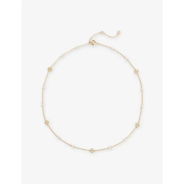 Tory Burch Kira Long Pearl-embellished Necklace - Tory Gold / Pearl