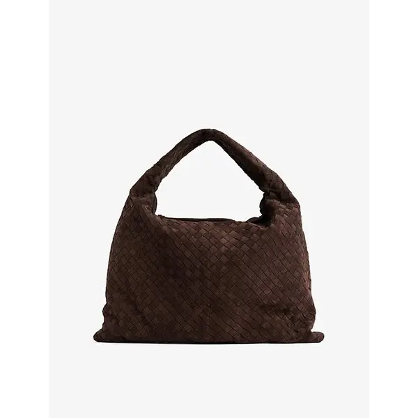 Bottega Veneta Hop Large Suede Shoulder Bag - Fondant-m Brass