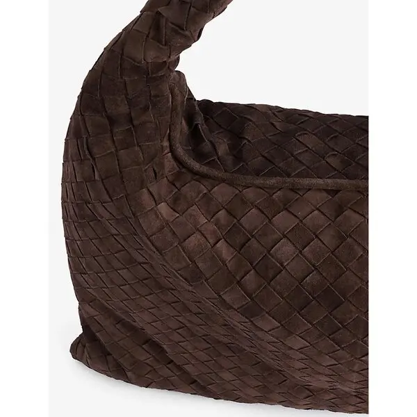 Bottega Veneta Hop Large Suede Shoulder Bag - Fondant-m Brass