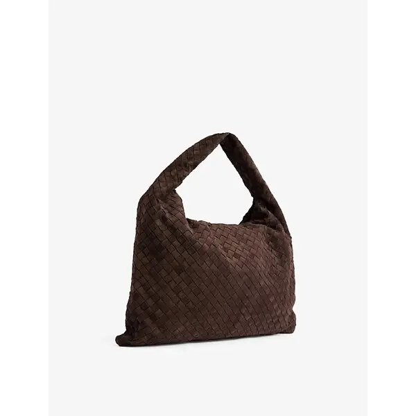 Bottega Veneta Hop Large Suede Shoulder Bag - Fondant-m Brass