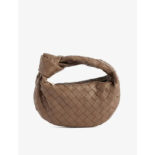Bottega Veneta Mini Jodie Leather Hobo Bag - Pinecone-gold