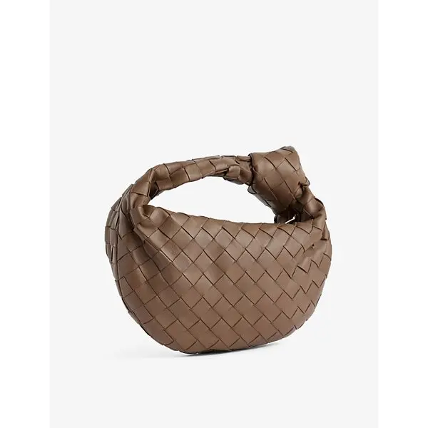 Bottega Veneta Mini Jodie Leather Hobo Bag - Pinecone-gold