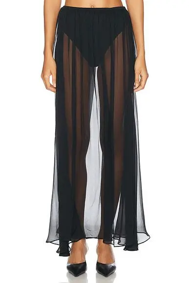 LESET Farah Maxi Skirt - Black