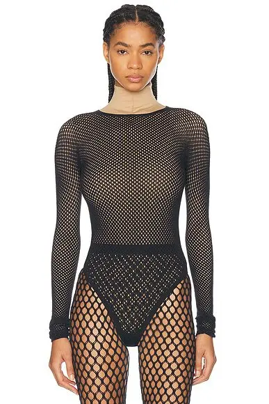 Wardrobe.NYC X Rosie Huntington-whiteley Rhw Web Bodysuit