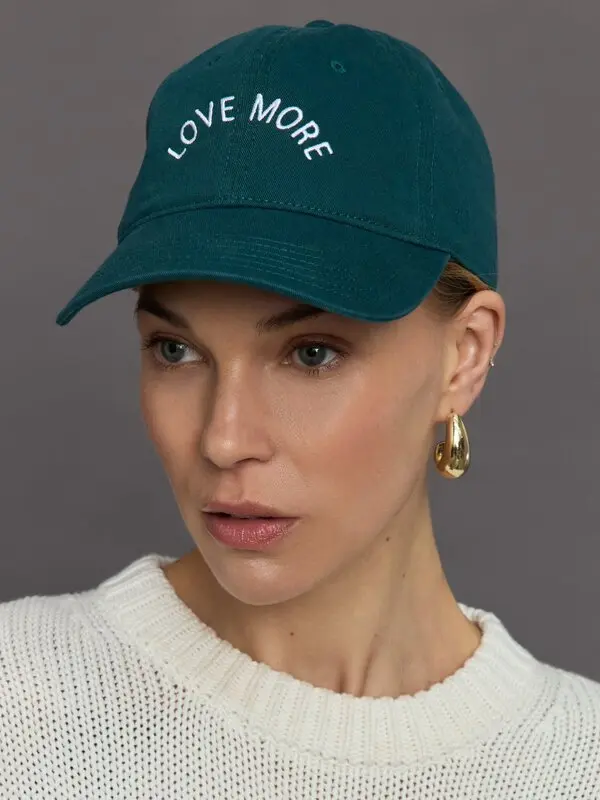 KERRI ROSENTHAL Love More Baseball Cap - Emerald