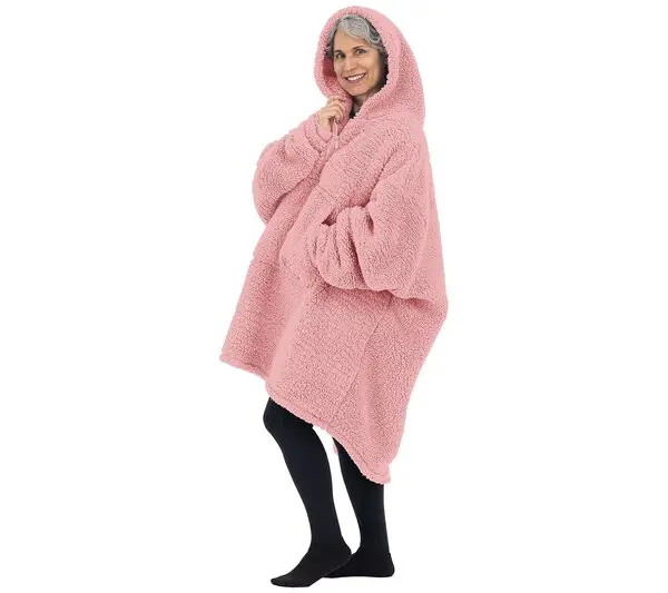 THE COMFY Teddy Bear Quarter Zip Wearable Blanket - One-color
