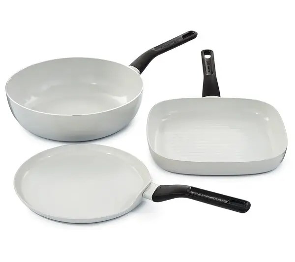 BERGHOFF Leo Glints 3pc Ceramic Nonstick Cookwa Re Set, Spirit - One-color