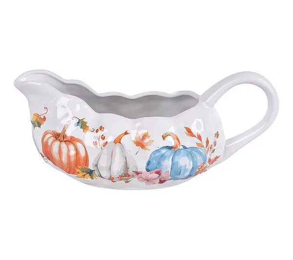 TEMP-TATIONS As Is Thanks & Giving Pumpkin Gravy Boat - One-color