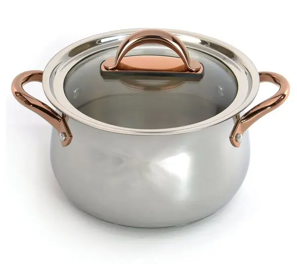 BERGHOFF Ouro Gold 18/10 Stainless Steel 9.5' S Tock Pot 8.1qt - Silver