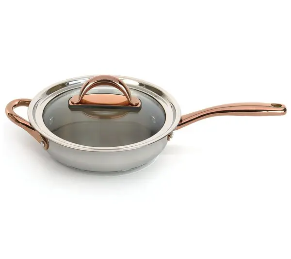BERGHOFF Ouro Gold 18/10 Stainless Steel 9.5' D Eep Skillet - Silver