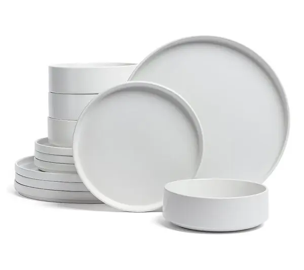 OVERANDBACK Over&back Stackable 12-piece Semi-matte Stonewa Re Dinnerware - One-color