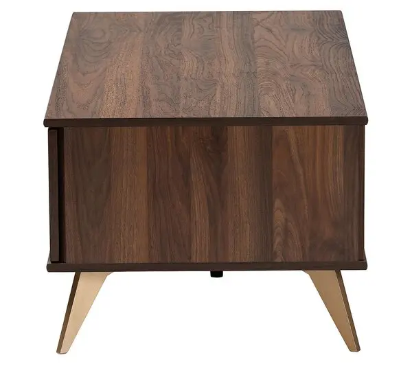 BAXTON STUDIO Graceland Walnut Brown Wood Coffee Table