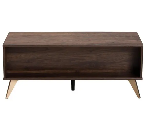 BAXTON STUDIO Graceland Walnut Brown Wood Coffee Table