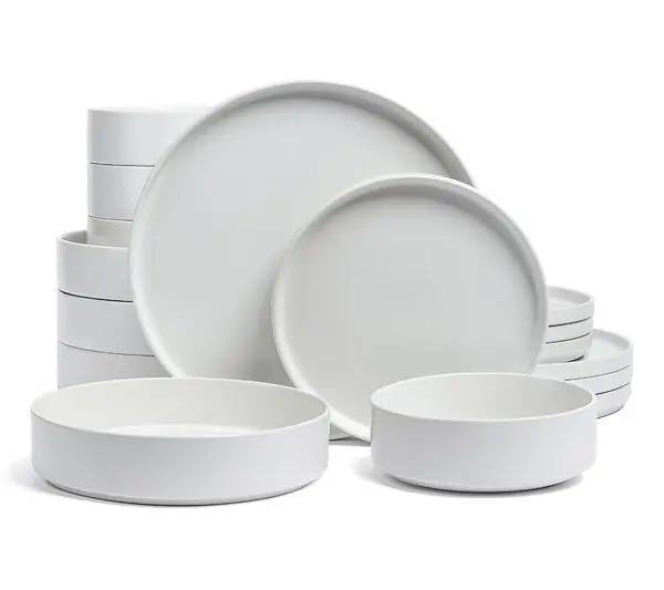 OVERANDBACK Over&back Stackable 16-piece Semi-matte Stonewa Re Dinnerware - One-color