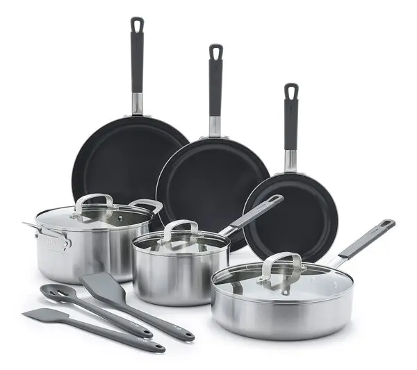 BOBBY FLAY BY GREENPAN Nonstick Ss 12pc Cookwar E Set - One-color