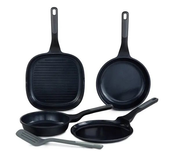 BERGHOFF Stone+ 5-pc Nonstick Specialty Pan Set With Turner - One-color