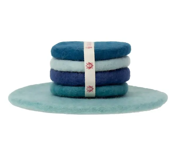 GLOBAL CRAFTS Felt Macaroon Trivet & Coaster Gi Ft Set - One-color