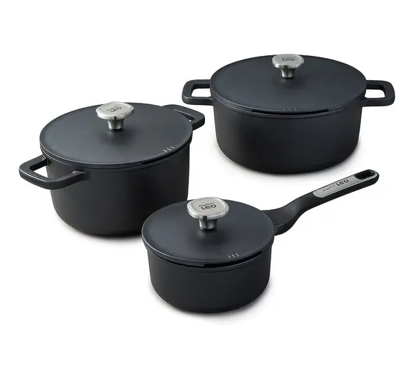 BERGHOFF Phantom 6-pc Nonstick Ceramic Cookware Set, Recycled - One-color