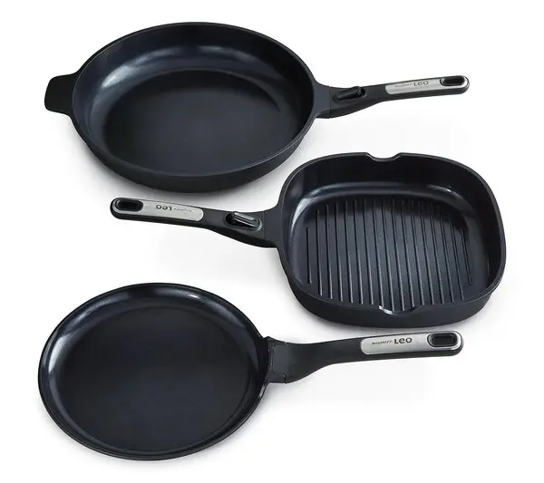 BERGHOFF Phantom 3-pc Nonstick Ceramic Cookware Set, Recycled - One-color