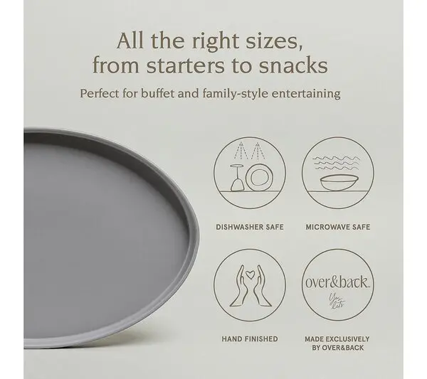 OVERANDBACK Over&back Stackable Semi-matte Stoneware Oval S Erving Platter
