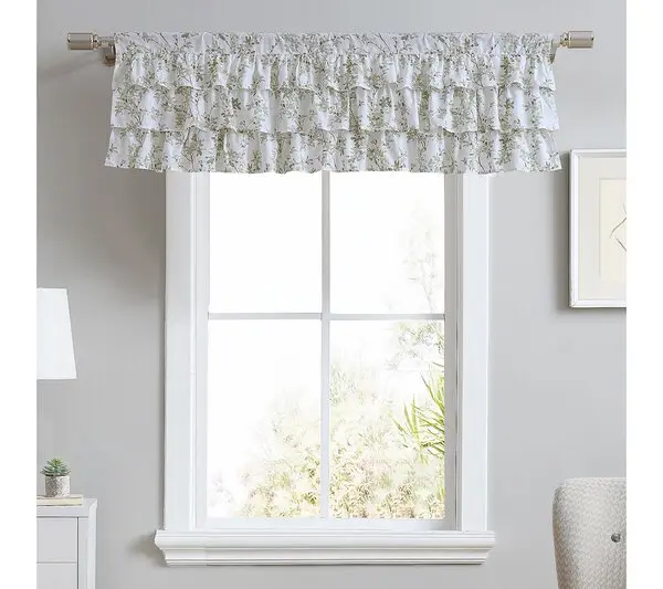 Laura Ashley Lindy 50x18 Floral Window Valance - One-color