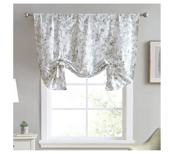 Laura Ashley Lindy 50x25 Floral Window Valance - One-color