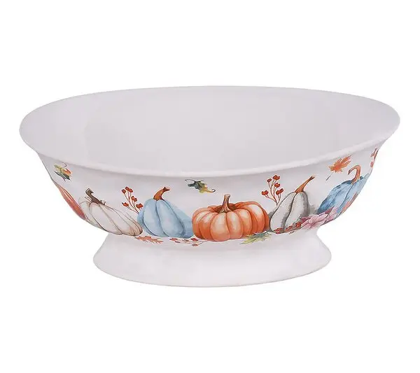 TEMP-TATIONS As Is Thanks & Giving 2-qt Pedestal Bowl - One-color