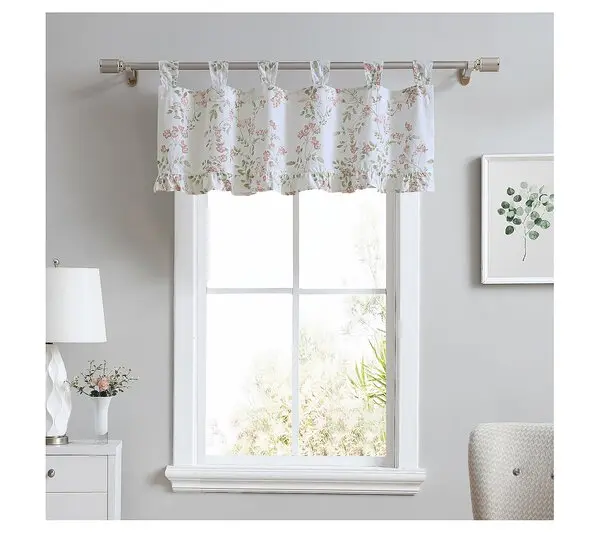 Laura Ashley Fawna 50x20 Floral Window Valance - One-color