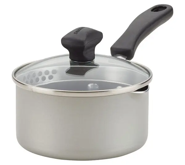 FARBERWARE Cookstart Diamondmax Straining Sauce Pan 1 Qt - One-color