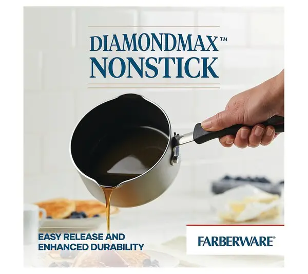 FARBERWARE Cookstart Diamondmax Straining Sauce Pan 1 Qt