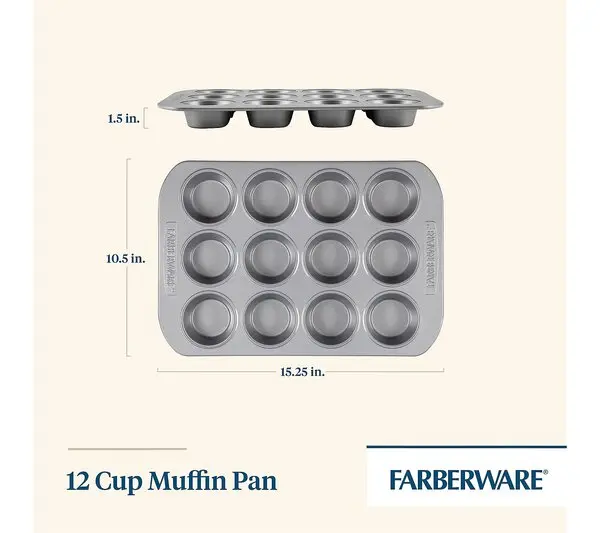 FARBERWARE Bakeware Nonstick Muffin Pan 12-cup