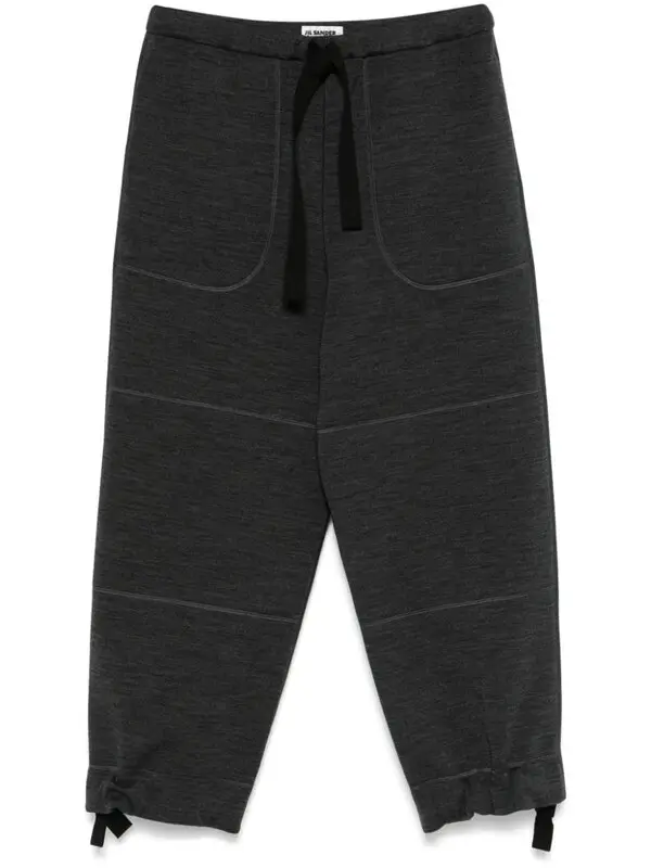 JIL SANDER Mélange-effect Trousers - Grey