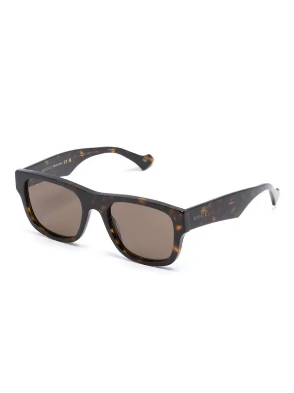 Gucci Tortoiseshell Square-frame Sunglasses - Brown