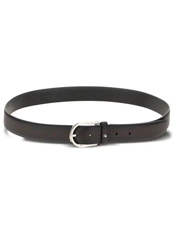 Montblanc Reversible Leather Belt - Grey