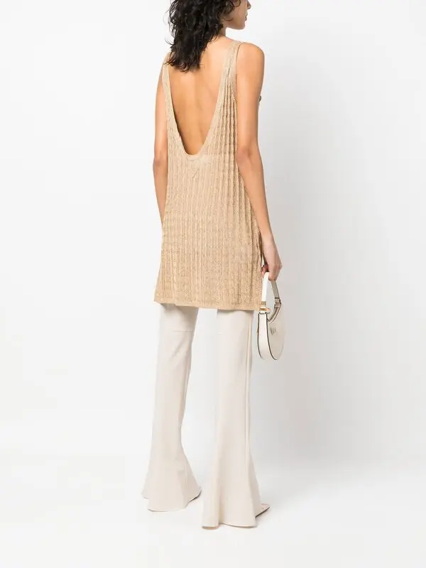 Prada Knitted Sleeveless Midi Dress
