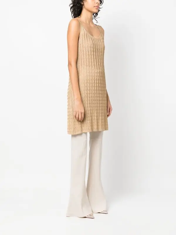 Prada Knitted Sleeveless Midi Dress
