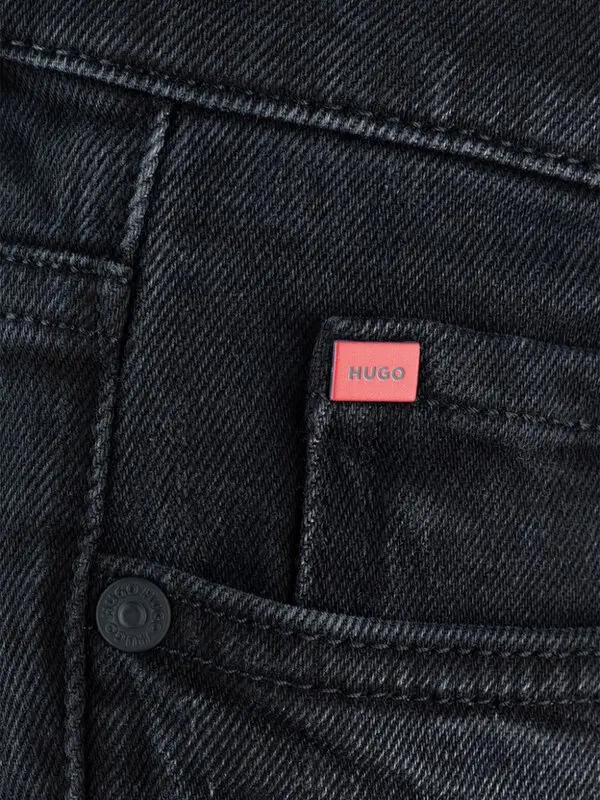 Hugo Logo-patch Tapered Jeans - Black
