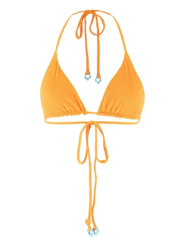 Frankies Bikinis Triangle-cup Bikini Top - Orange